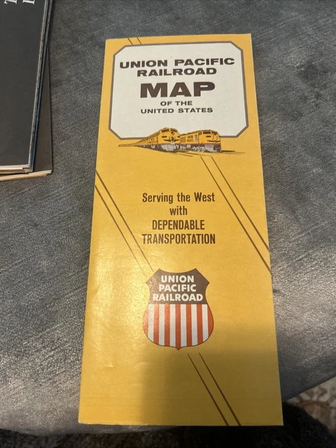 VINTAGE 1966 UNION Pacific Railroad Map of the United States Brochure ...