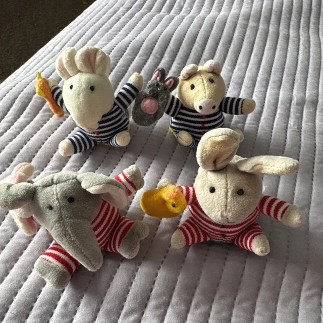 JELLYCAT BEDTIME BUDDIES Set of 4 Finger Puppets - Retired, VGC £59.99 ...
