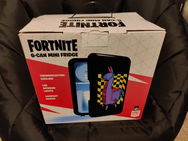 FORTNITE LOOT LLAMA 6 Can Mini Fridge W/LED Lights & Thermoelectric ...