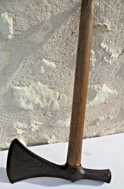 GRANDE HACHETTE HACHE outil ancien de forestier bucheron charpentier ...