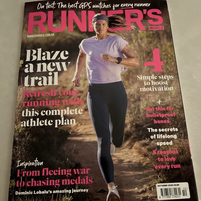 RUNNER'S WORLD MAGAZINE October 2025 Peter hook Dominic lobalu Leon Lewis £7.99 - PicClick UK