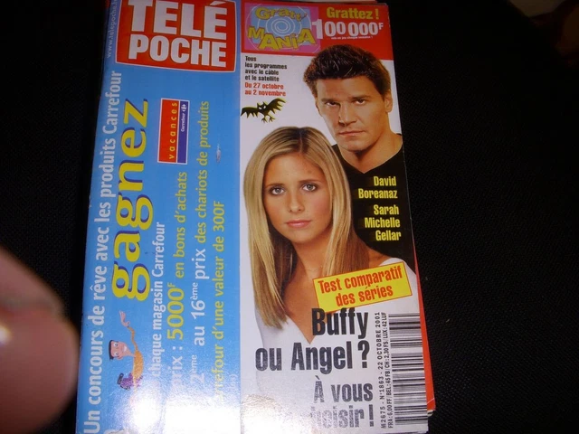 TELE POCHE 1863 22.10.2001 Buffy Angel Boreanaz Gellar Cantona Brassens ...