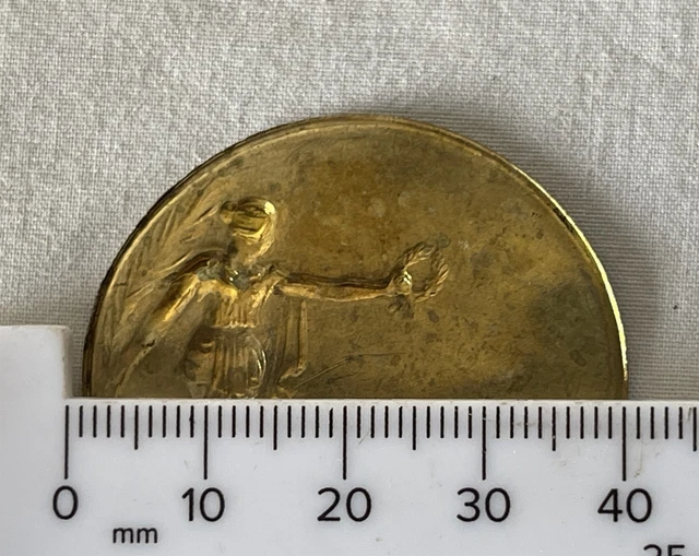 VINTAGE THIN EMBOSSED Metal Roman Laurel Wreath Sports Medal / Trophy ...