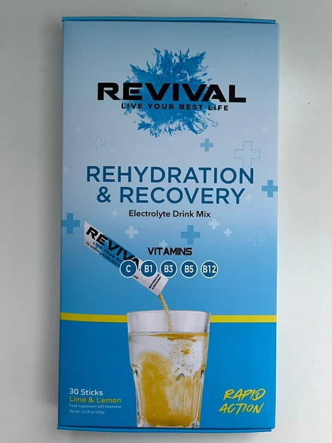REVIVAL REHYDRATION & Recovery Electrolyte Drink Mix - Lime & Lemon ...