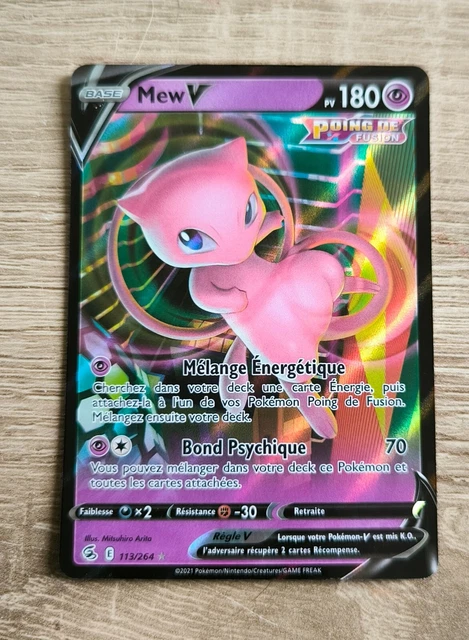 CARTE POKÉMON MEW V 113/264 EB08 Poing de Fusion FR EUR 2,50 - PicClick FR