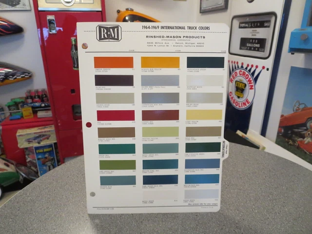 PAINT COLOR REFERENCE Color Chips 1964 /1969 International Truck Colors ...