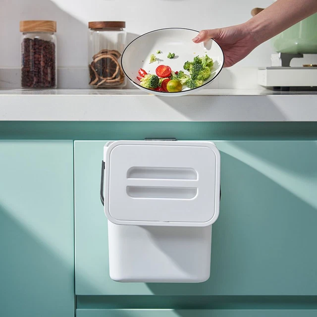 WALL MOUNTED KITCHEN Waste Waste Disposal Container Trash Can Garbage ...