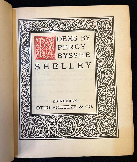 PERCY BYSSHE SHELLEY / Poems Limited Edition 1903 £1,355.71 - PicClick UK