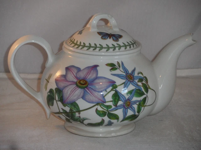 PORTMEIRION BOTANIC GARDEN Clematis Florida Virgins Bower Insect Teapot ...