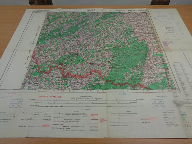 WW2 RAF / Army map of GERMANY entitled "TRIER" £34.99 - PicClick UK
