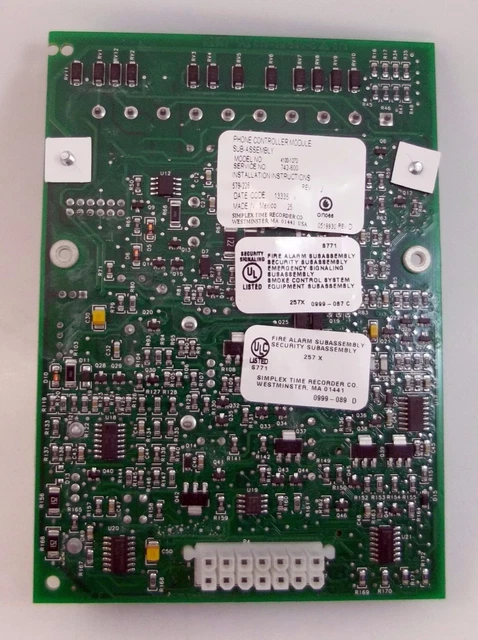SIMPLEX 566-127 4100-1272 Fire Alarm Subassembly Phone Controller ...