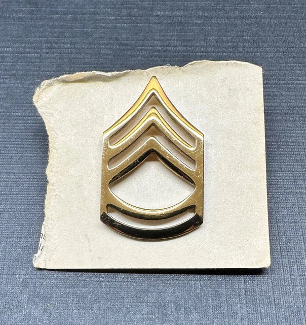 U.S. ARMY SERGEANT First Class Brass Pin-On Rank £2.75 - PicClick UK