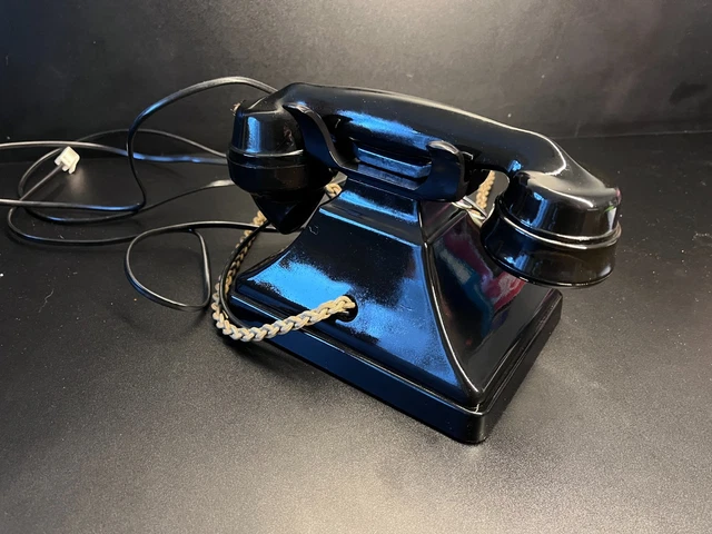 VINTAGE GPO 232F Bakelite Telephone 1930s Rotary Dial Pyramid Model ...