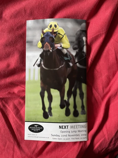 2009 WILLIE PARK Trophy @ Musselburgh Horse Racing Racecard Race Card ...