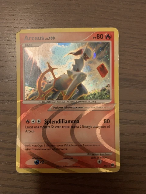 POKEMON ARCEUS LV 100 AR3 Arceus Rara Holo ITA Carte Nintendo Excellent ...