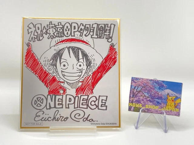 ONE PIECE LUFFY Eiichiro Oda Autograph Shikishi Art Card Tokyo ONE ...