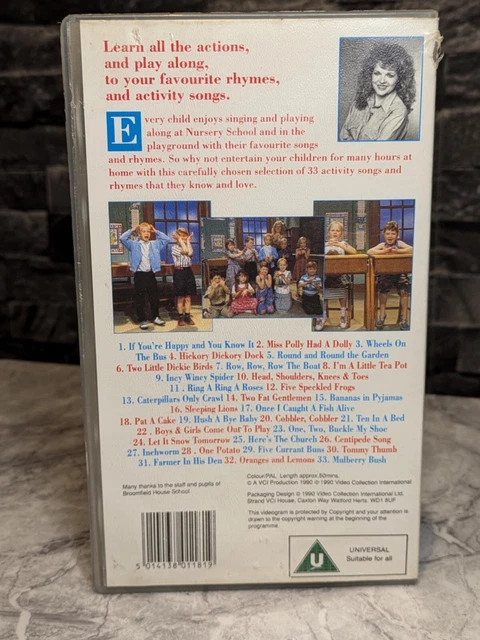 NURSERY PLAY RHYMES With Elizabeth Watts Vintage VHS Video £25.65 ...