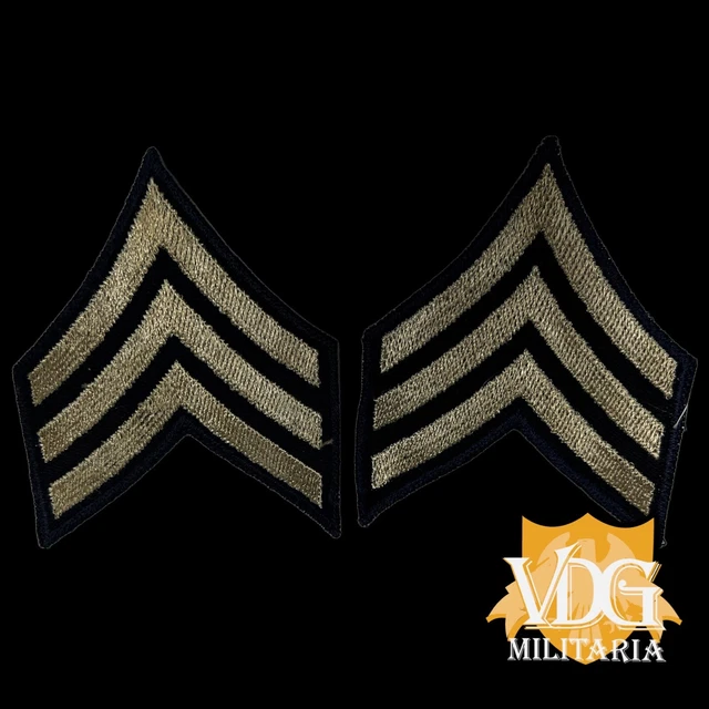 WW2 WWII US Army Sergeant SGT NCO Rank Insignia Chevron Set #P733 £9.80 ...