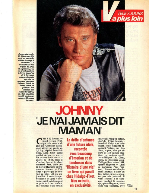 COUPURE DE PRESSE Clipping Johnny Hallyday les démesures d'une bête de ...