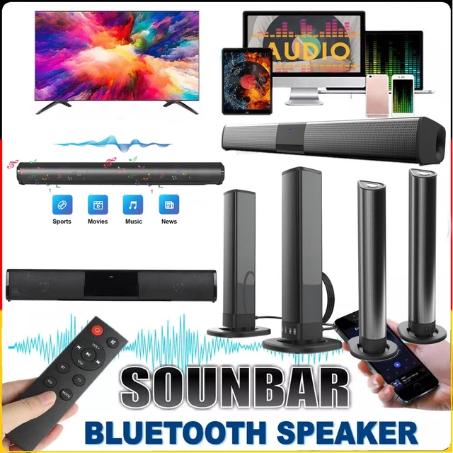 3D SURROUND TV Sound Bar Bluetooth Wireless TWS Soundbar Home Theater ...