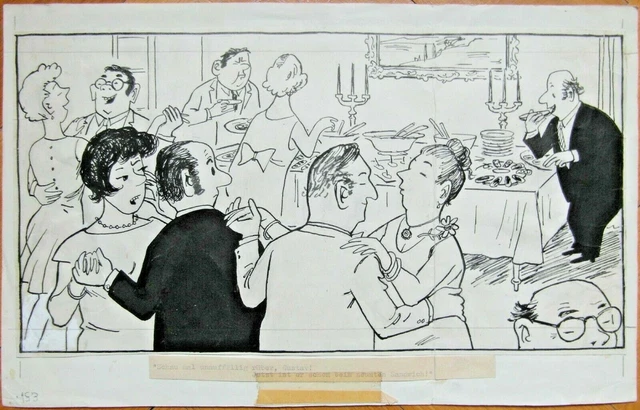 ORIGINAL INK DRAWING - cartoon by Alexander Knuth, 1950s £51.46 ...