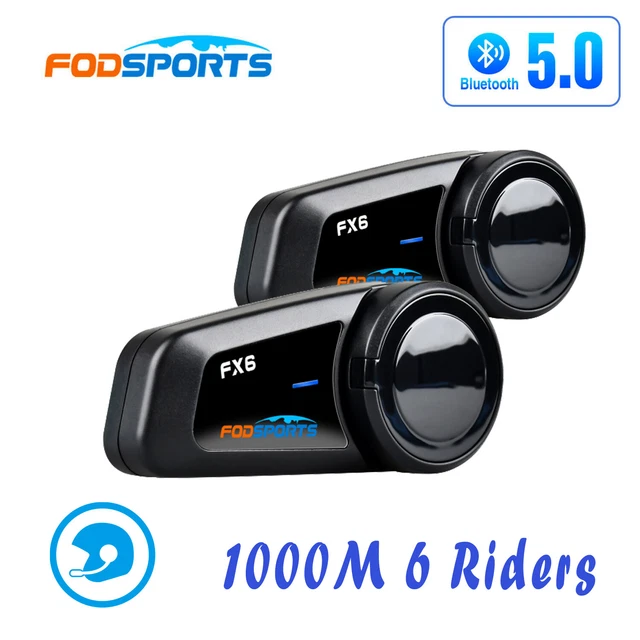 FODSPORTS FX6 MOTORRAD Intercom 6 Fahrer Bluetooth Helmet Headset ...