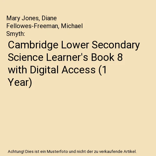 CAMBRIDGE LOWER SECONDARY Science Learner's Book 8 with Digital Access ...