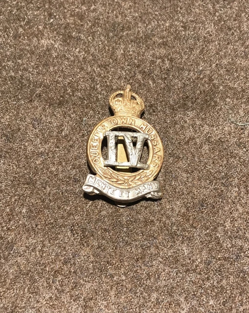 WW2 BRITISH ARMY Queen's Own Hussars brass Cap Badge £7.99 - PicClick UK