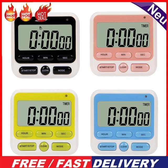 COOKING COUNTDOWN TIMER Digital Sleep Stopwatch Alarm Reminder Clock ...