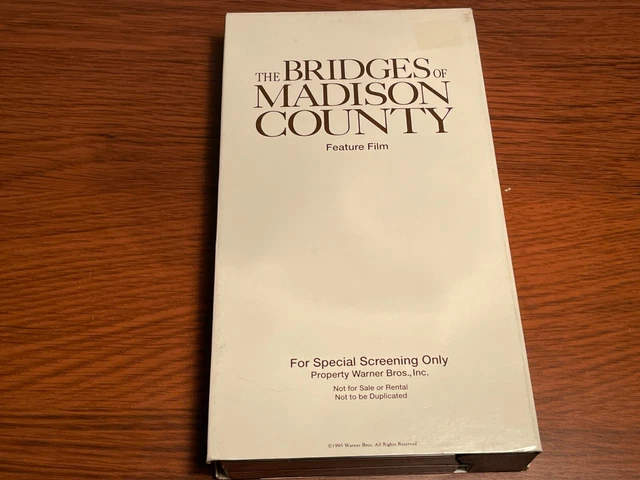 THE BRIDGES OF MADISON COUNTY rare 1995 OSCAR FYC promo VHS tape Clint ...