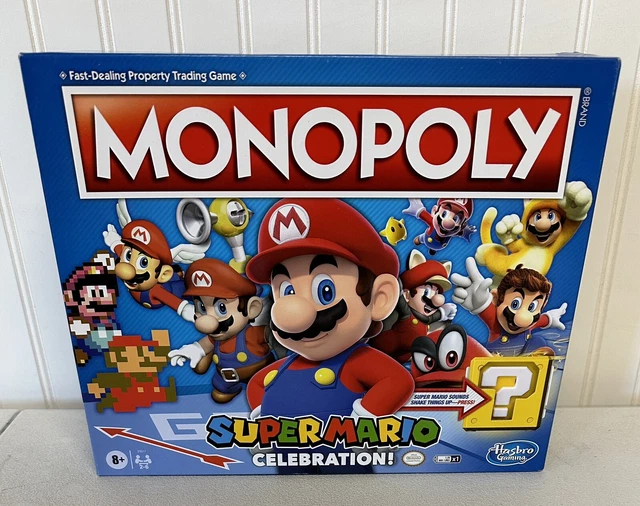 SUPER MARIO MONOPOLY Brothers Celebration Board Game with Sound Effect ...