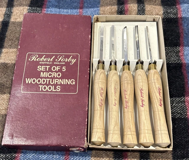 ROBERT SORBY Set Of 5 Micro Woodturning Tools in Box £200.00 - PicClick UK