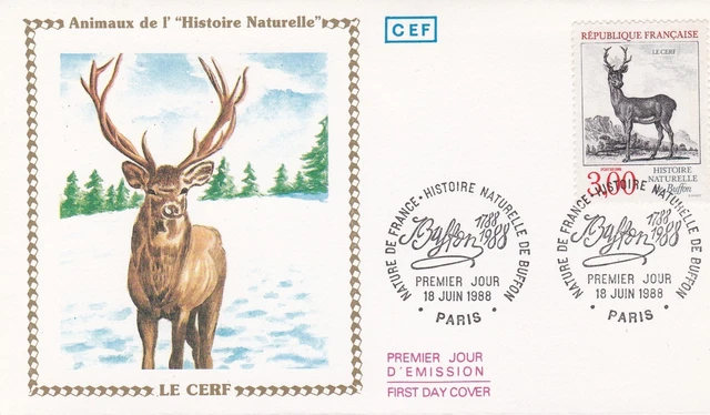 FRANCE 1988 FDC Nature from France History Natural Repair Buffon yt £1. ...