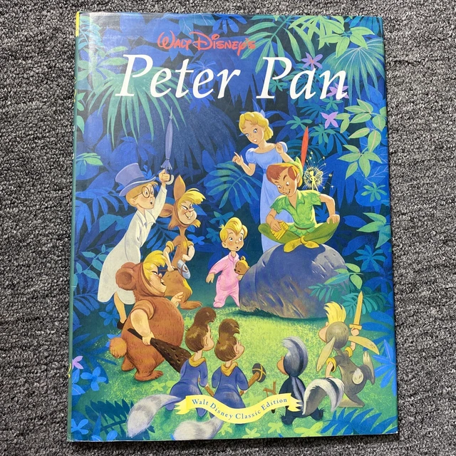 WALT DISNEY CLASSIC Edition Peter Pan Book Illustrated Wendy Tinkerbell ...