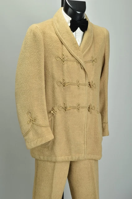 EDWARDIAN SMOKING SUIT. Duke's Plush Wool Braid Trimmed Trousers ...