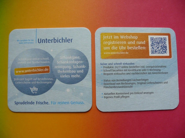 UNTERBICHLER SCHANKGASE, SCHANKANLAGENREINIGUNG Bierzubehör Bierdeckel ...