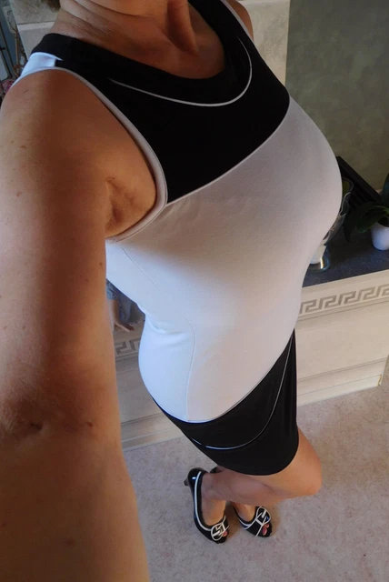 DAMEN ETUIKLEID SOMMERKLEID Minikleid Bodycon Kleid Weiß Schwarz Retro Gr. S/36 EUR 16,90 ...