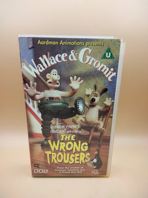WALLACE AND GROMIT: The Wrong Trousers - VHS Video Casette Tape BBC £3. ...