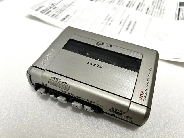 SONY TCM-450 WALKMAN Cassette Tape Recorder Confirmed Operation Player ...
