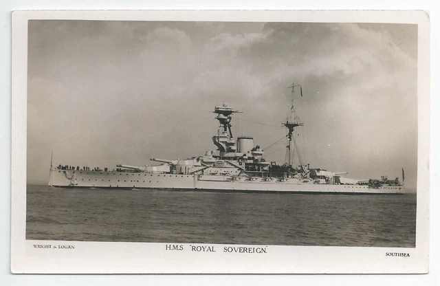 HMS ROYAL SOVEREIGN Revenge / R-class Battleship Royal Navy RP PC £10. ...