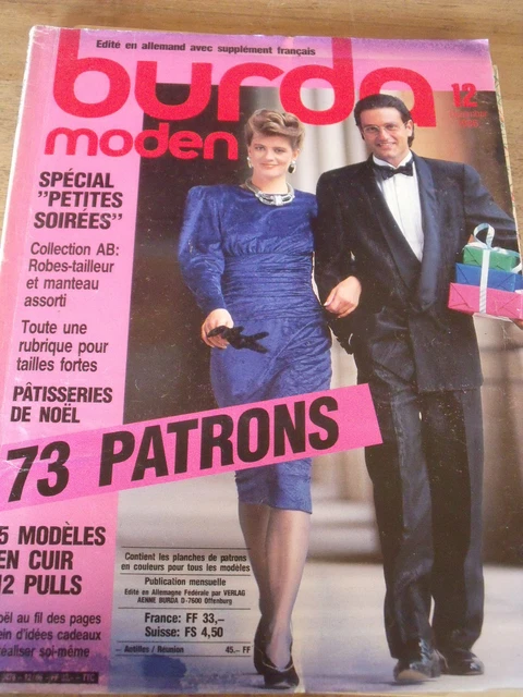 MAGAZINE BURDA MODEN Vintage Mode Special Petites Soirees 12 / 1986 EUR ...