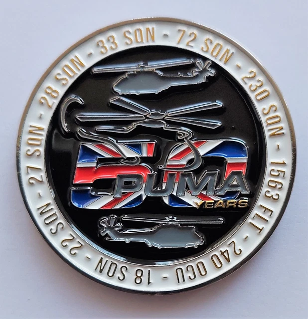 RAF BENSON PUMA 50th Anniversary Challenge Coin £29.99 - PicClick UK