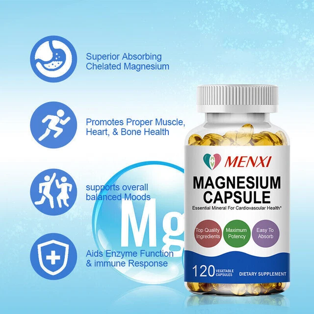 120 CAPSULES MAGNESIUM Capsules Complex Glycinate Citrate Malate Oxide ...