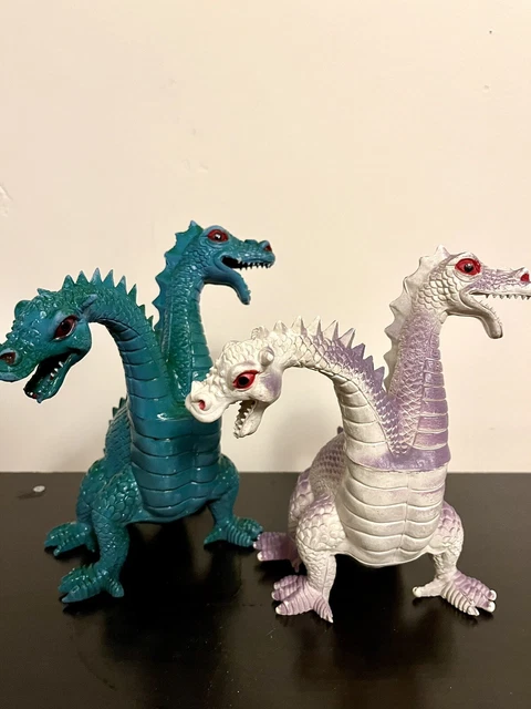 LOT OF 2 Imperial 2 Two Headed Dragons Vintage 1983 Figure Beast Hong ...