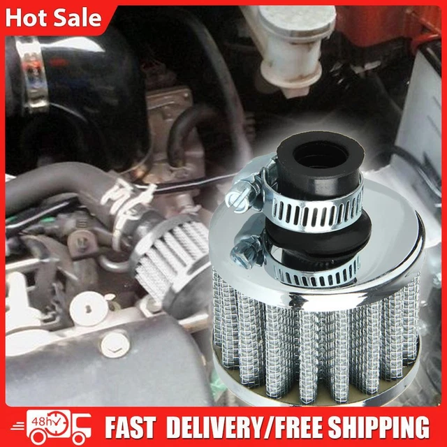DETAILS ABOUT 12mm Sliver Car Motor Cold Air Intake Filter Turbo Vent ...