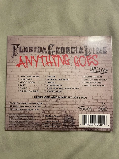 FLORIDA GEORGIA LINE Anything Goes Deluxe (CD, 2014) New Sealed $8.00 ...