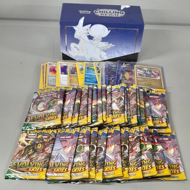 POKEMON TRADING CARD Box Set x350 Evolving Skies Energy Game Freak ...