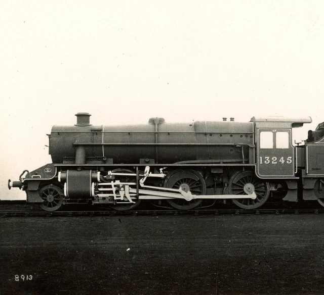 VINTAGE 13245 2-6-0 LMS locomotive & tender train RPPC photograph ...