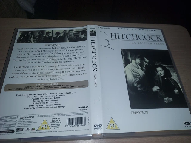 SABOTAGE [DVD] SPECIAL edition hitchcock Sylvia Sidney uk dvd region 2 ...