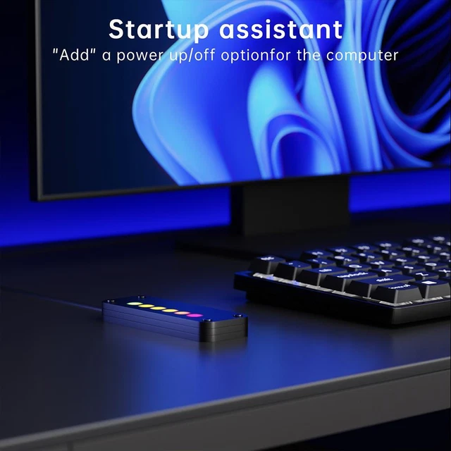 PC POWER BUTTON Switch Cable Desktop Computer Extended TouchSliding ...